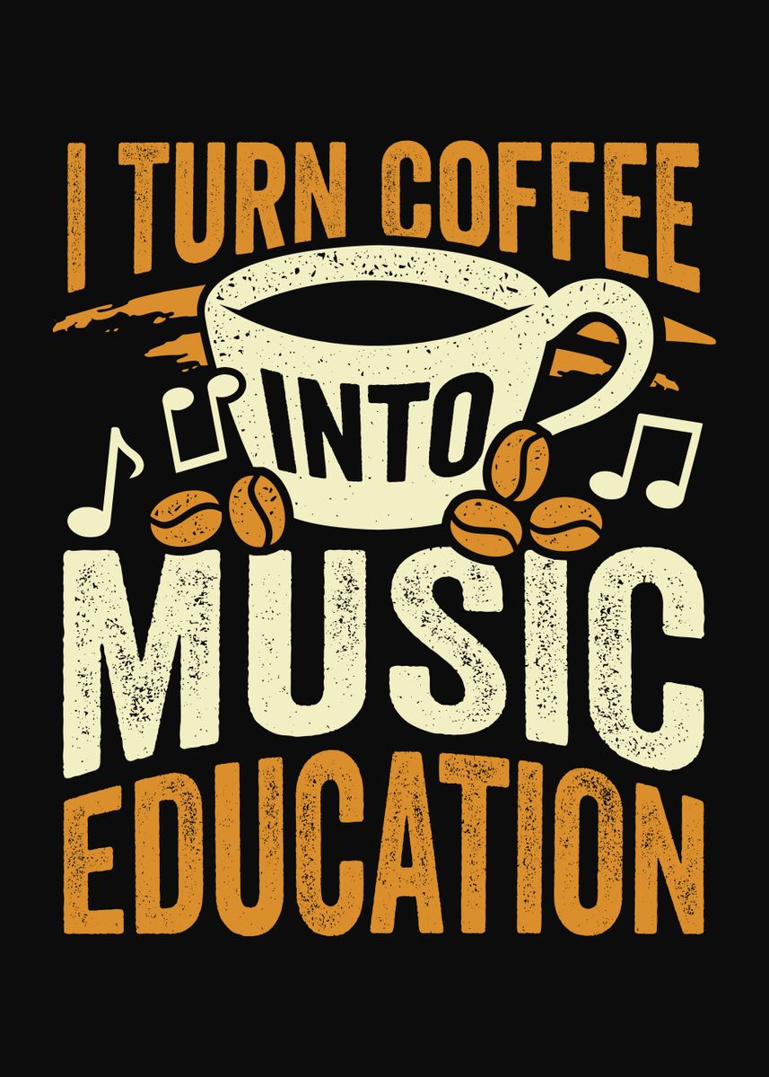 'Music Teacher Design' Poster, picture, metal print, paint by Marcel ...