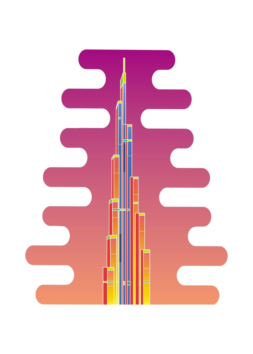 'Dubai Tower' Poster by DanielSaverio De Simone | Displate