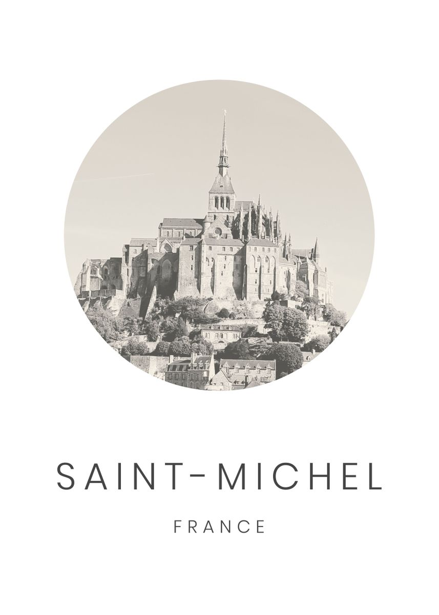 'Mont Saint Michel France' Poster, picture, metal print, paint by ...