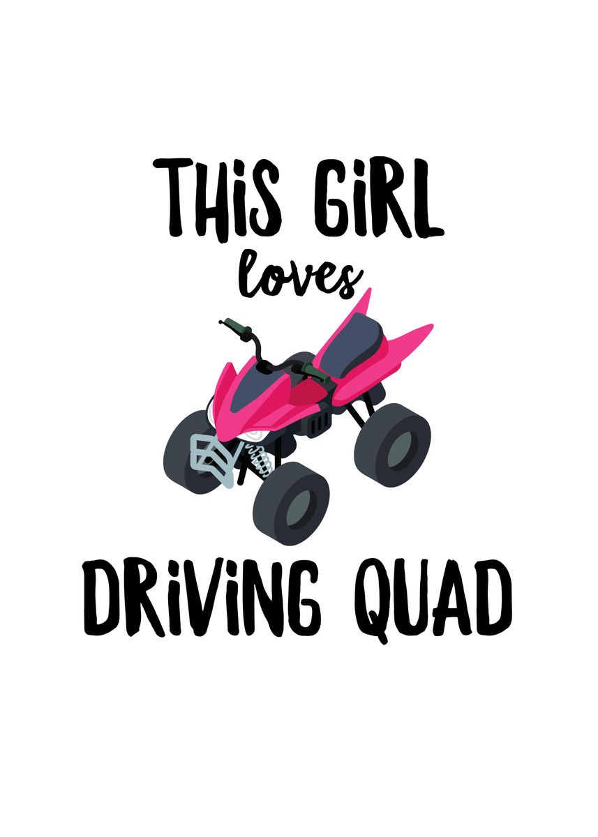 'This Girl Loves Driving' Poster, picture, metal print, paint by ...