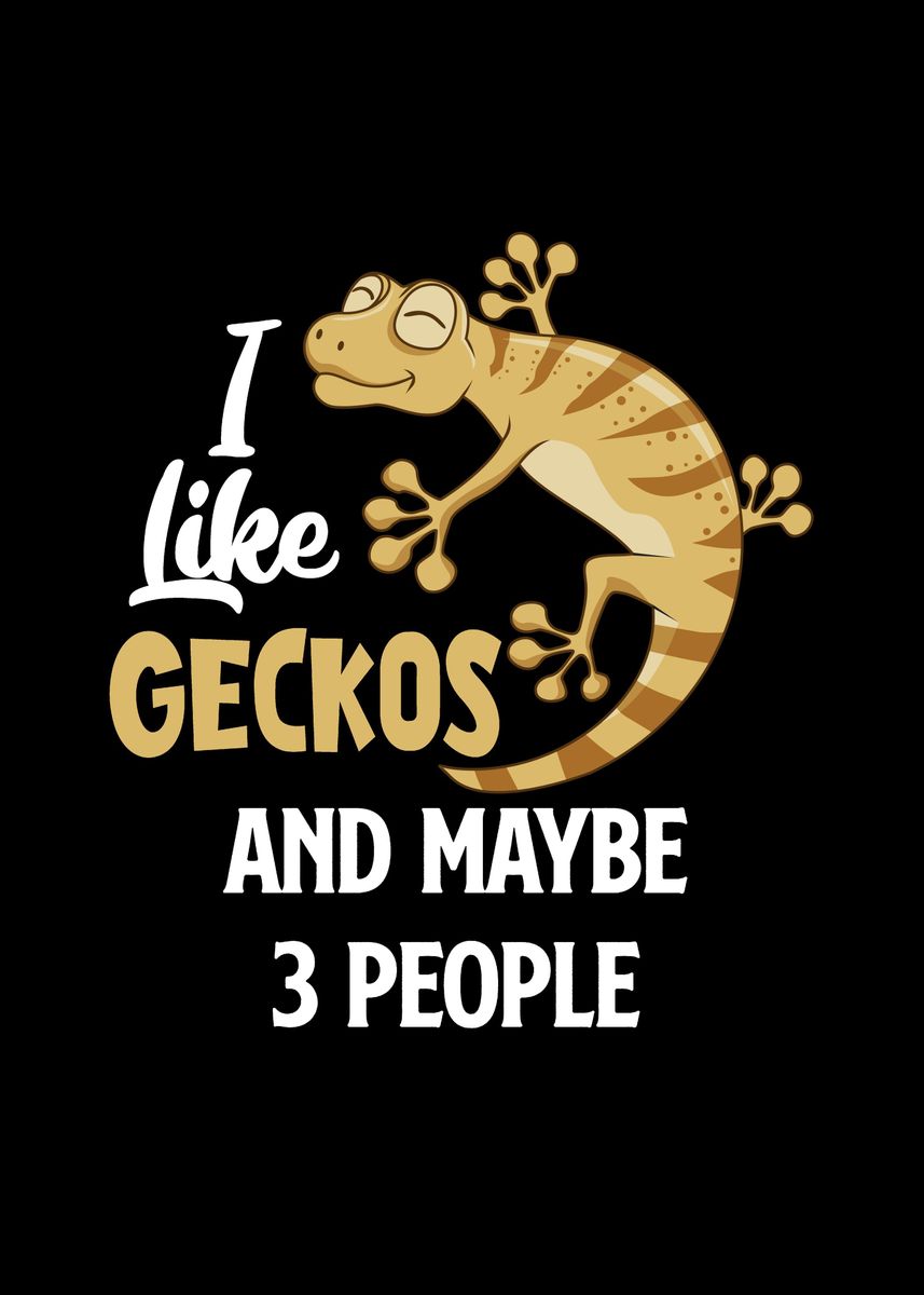 'Funny Geckos Sayings Gifts' Poster by TW Design | Displate