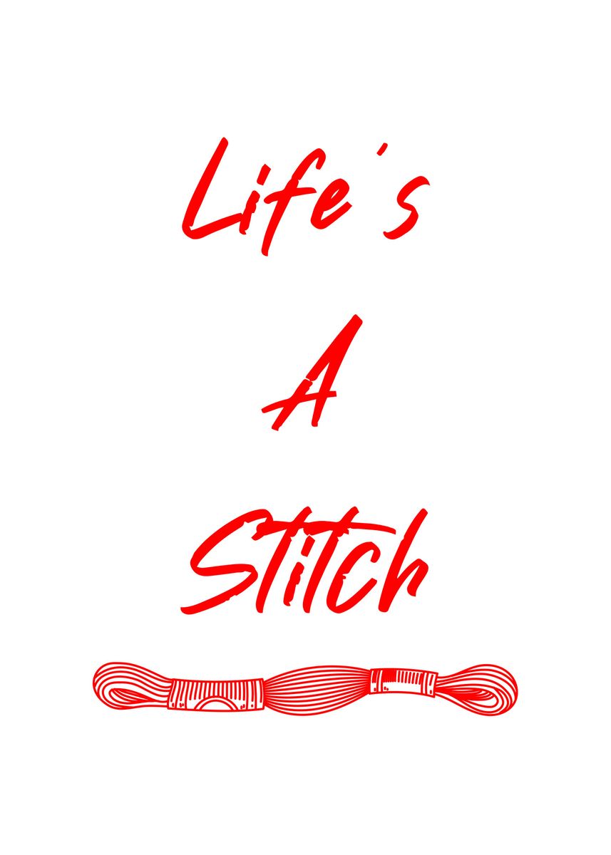 'Sewing Stitching Wall Art' Poster by Decoratier Qwerdenker | Displate