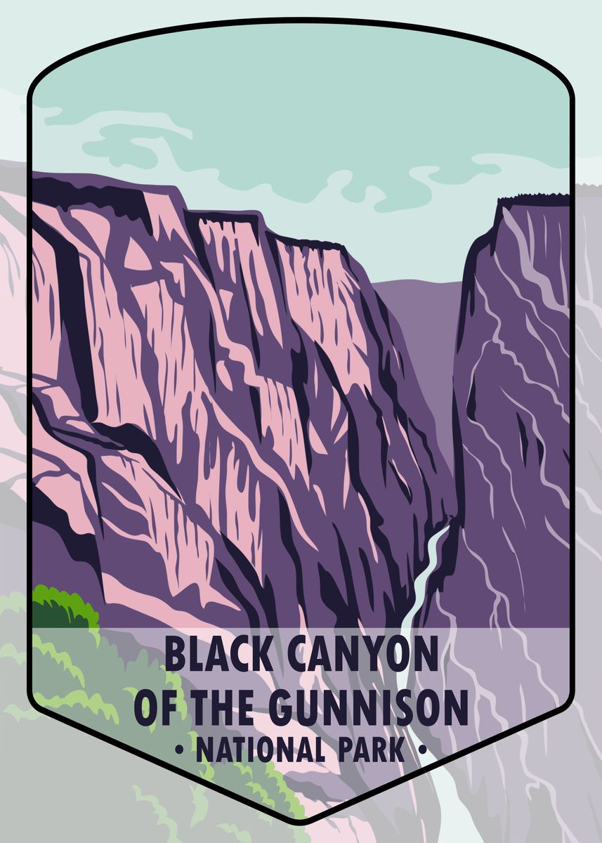 'Black Canyon of Gunnison' Poster, picture, metal print, paint by ...