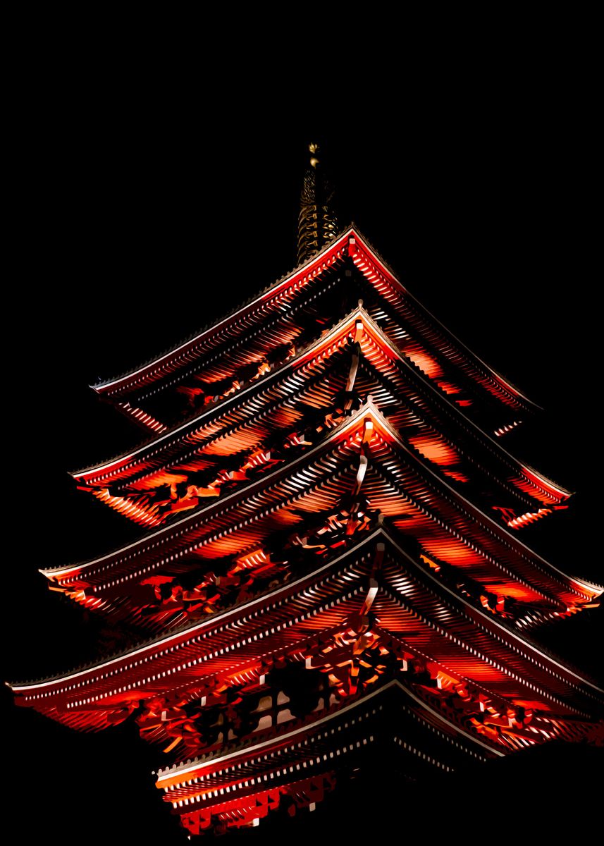 'The Abstract Temple' Poster, picture, metal print, paint by ANDRE ...