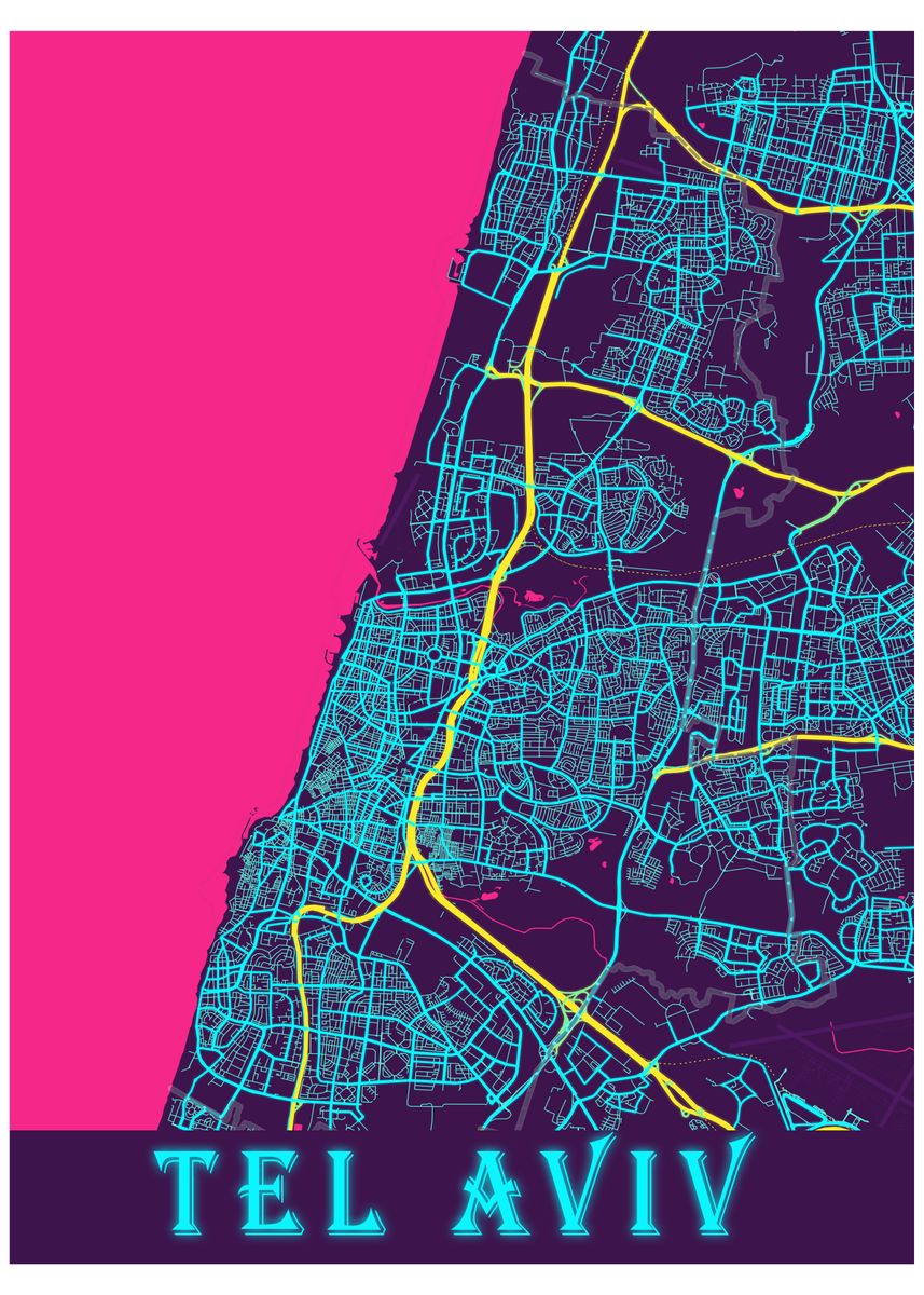 'TEL AVIV' Poster, picture, metal print, paint by Brock Lesnar | Displate