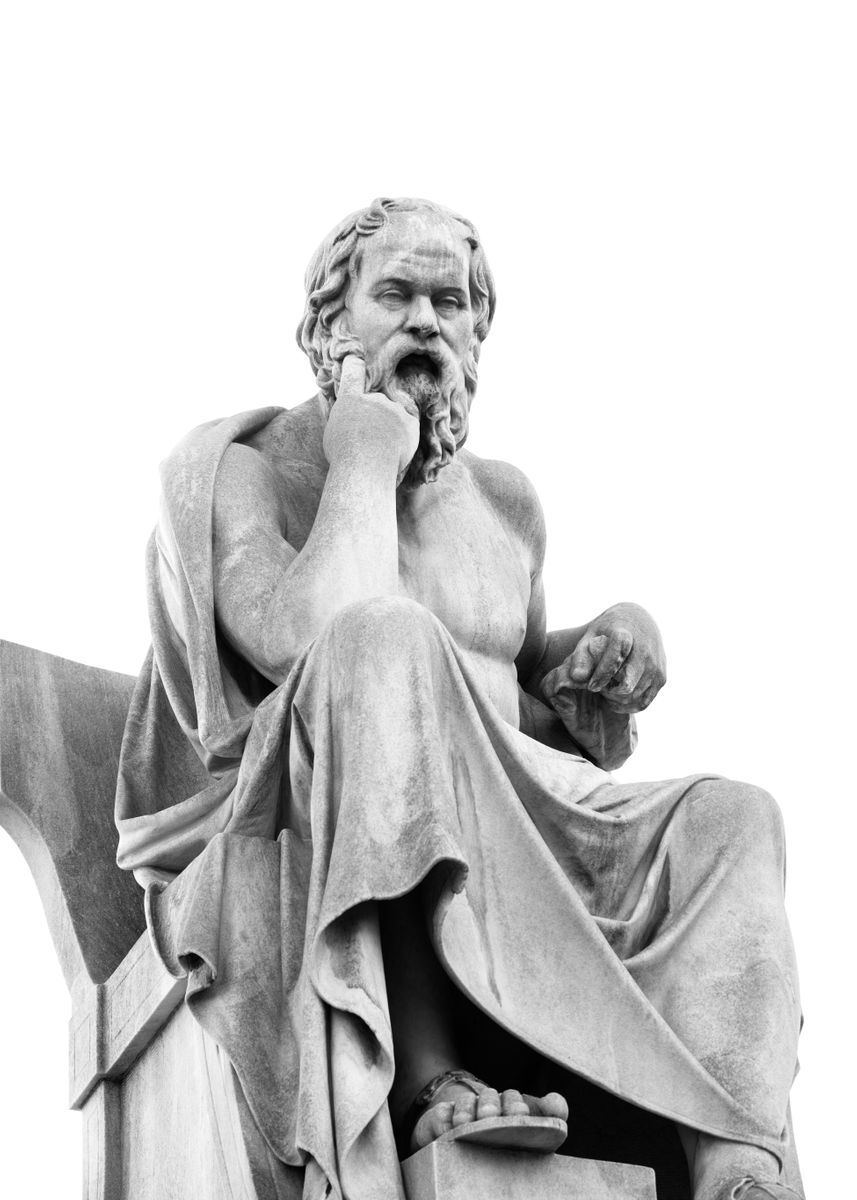 'Socrates Marble Statue 2 ' Poster, picture, metal print, paint by ...