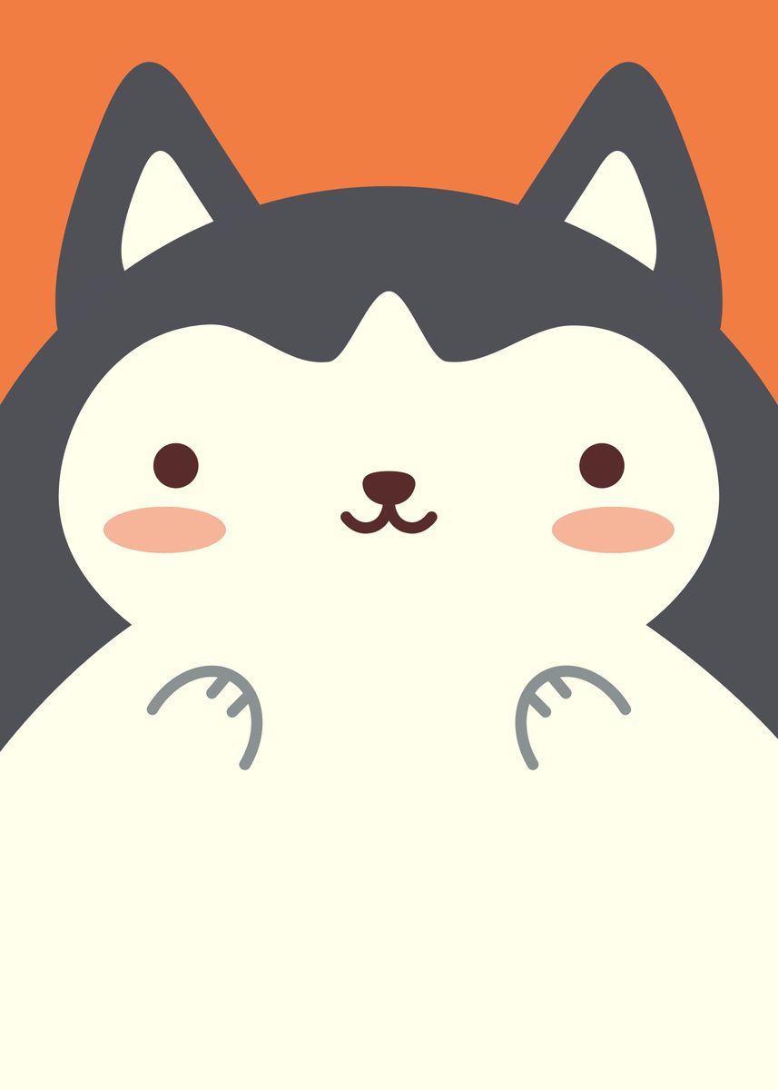 'Cute Animal Kids Wolf' Poster, picture, metal print, paint by afdesign ...