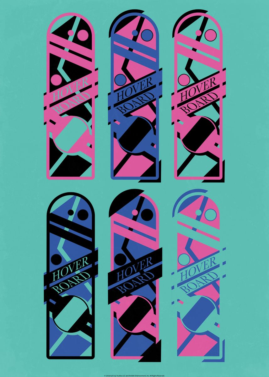 'Hoverboards' Poster, picture, metal print, paint by Back To The Future ...