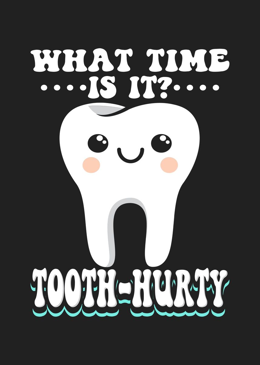 'Tooth Hurty' Poster, picture, metal print, paint by maxdesign | Displate