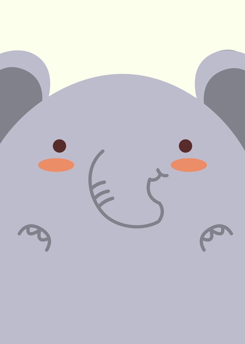'Cute Animal Kids Elephant' Poster by afdesign | Displate