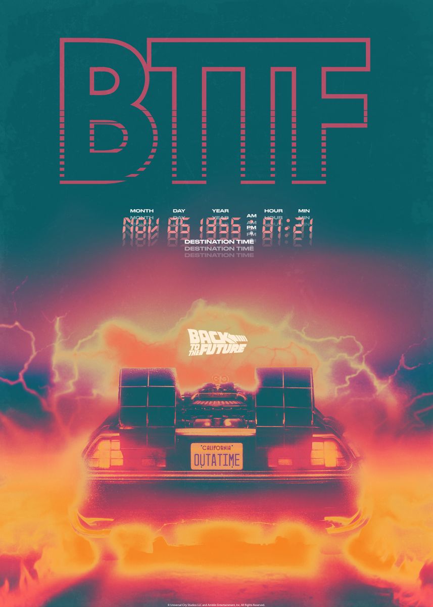 'BTTF' Poster, picture, metal print, paint by Back To The Future | Displate