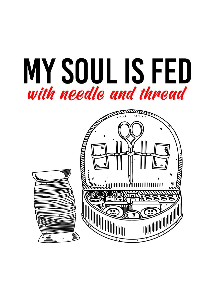 'Sewing Stitching Wall Art' Poster, picture, metal print, paint by ...