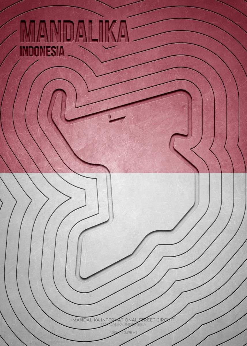 'GP Indonesia Mandalika' Poster by MauriTz Design | Displate