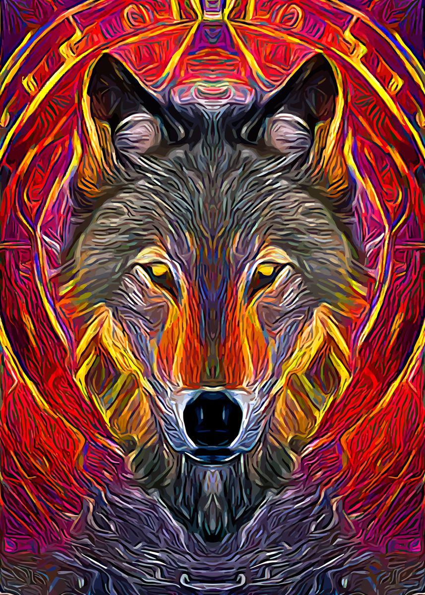 'Space Wolf Guardian Galaxy' Poster by MasterHead | Displate