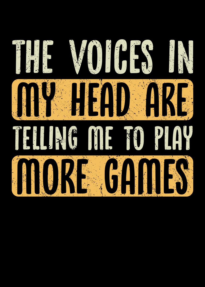 'Voices in my head tell me' Poster, picture, metal print, paint by ...