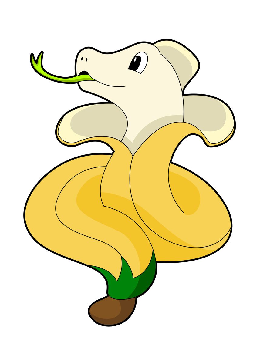 'Snake Banana' Poster, picture, metal print, paint by Markus Schnabel ...