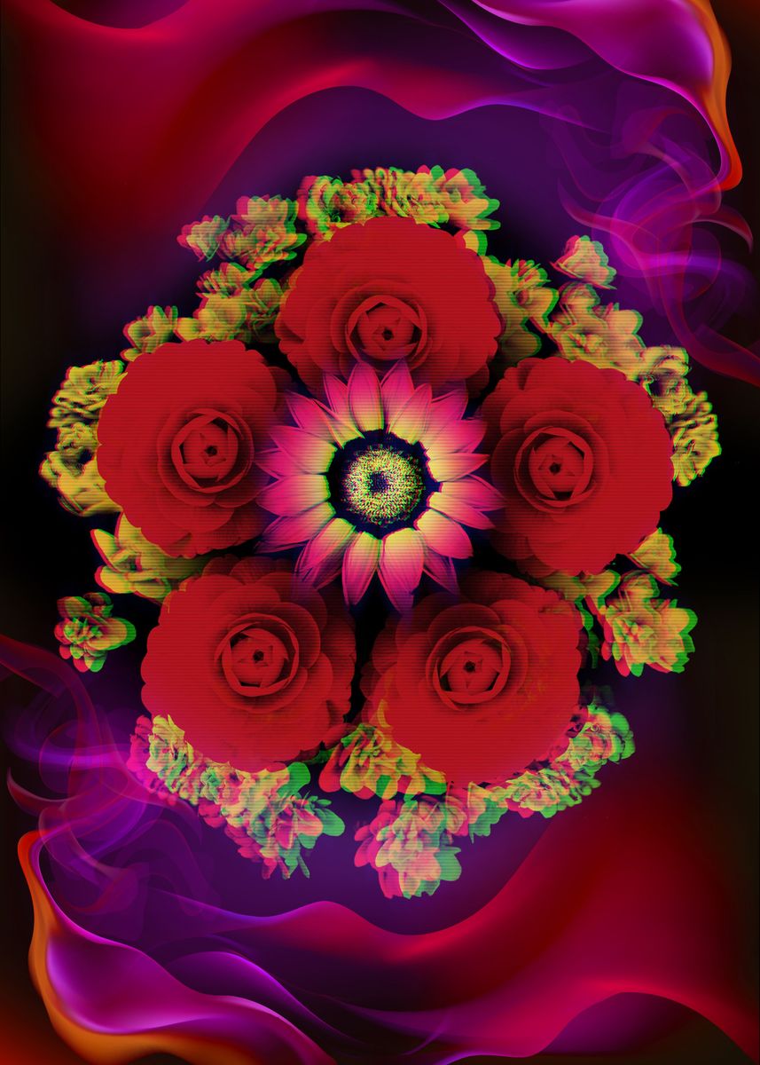 'Abstract Botany' Poster, picture, metal print, paint by Ishan Mishra | Displate