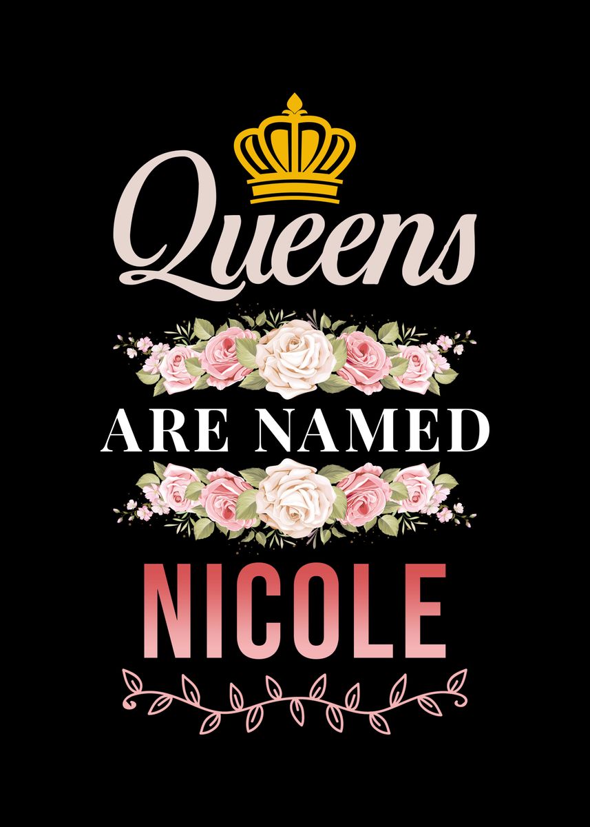 'Nicole Saying Gift' Poster, picture, metal print, paint by schmugo ...