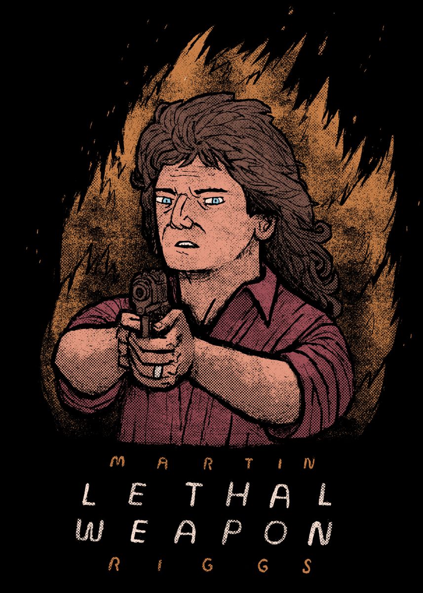 'Martin Riggs' Poster, picture, metal print, paint by Louis roskosch ...