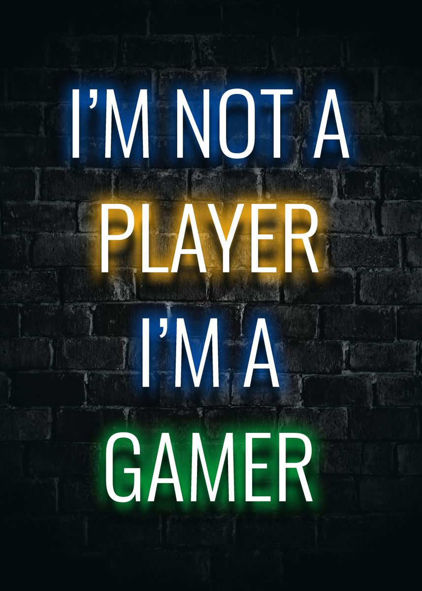 'best gaming gamer quotes' Poster, picture, metal print, paint by Dico ...