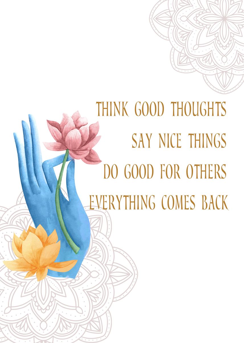 'Good Thoughts' Poster by Neon Moon | Displate