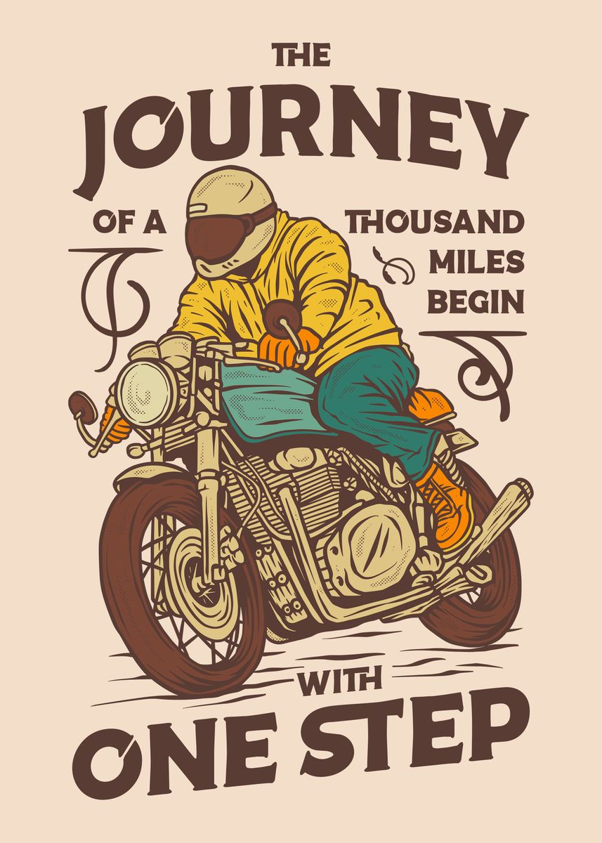 'Classic Motorbike Rider' Poster by Abdullah Al Mamun | Displate