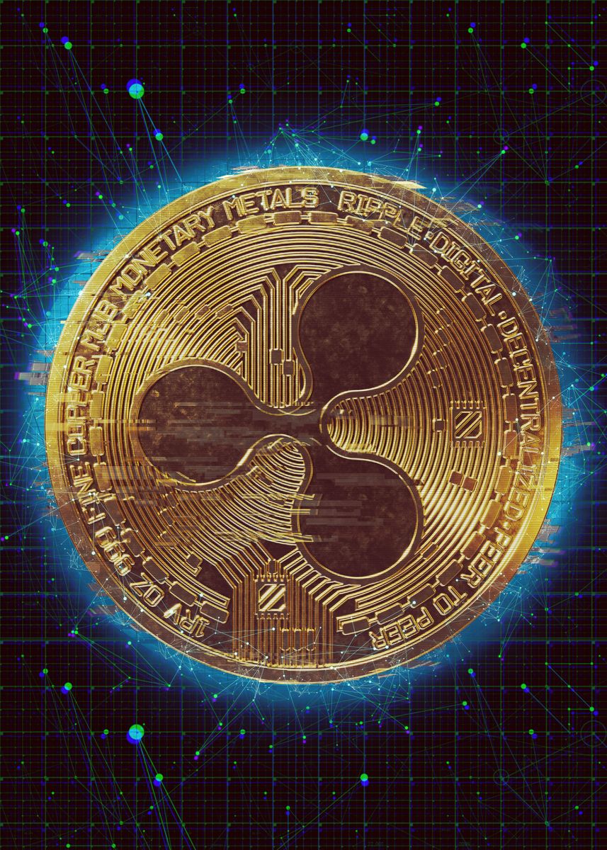 'Ripple Coin' Poster, picture, metal print, paint by line2art | Displate