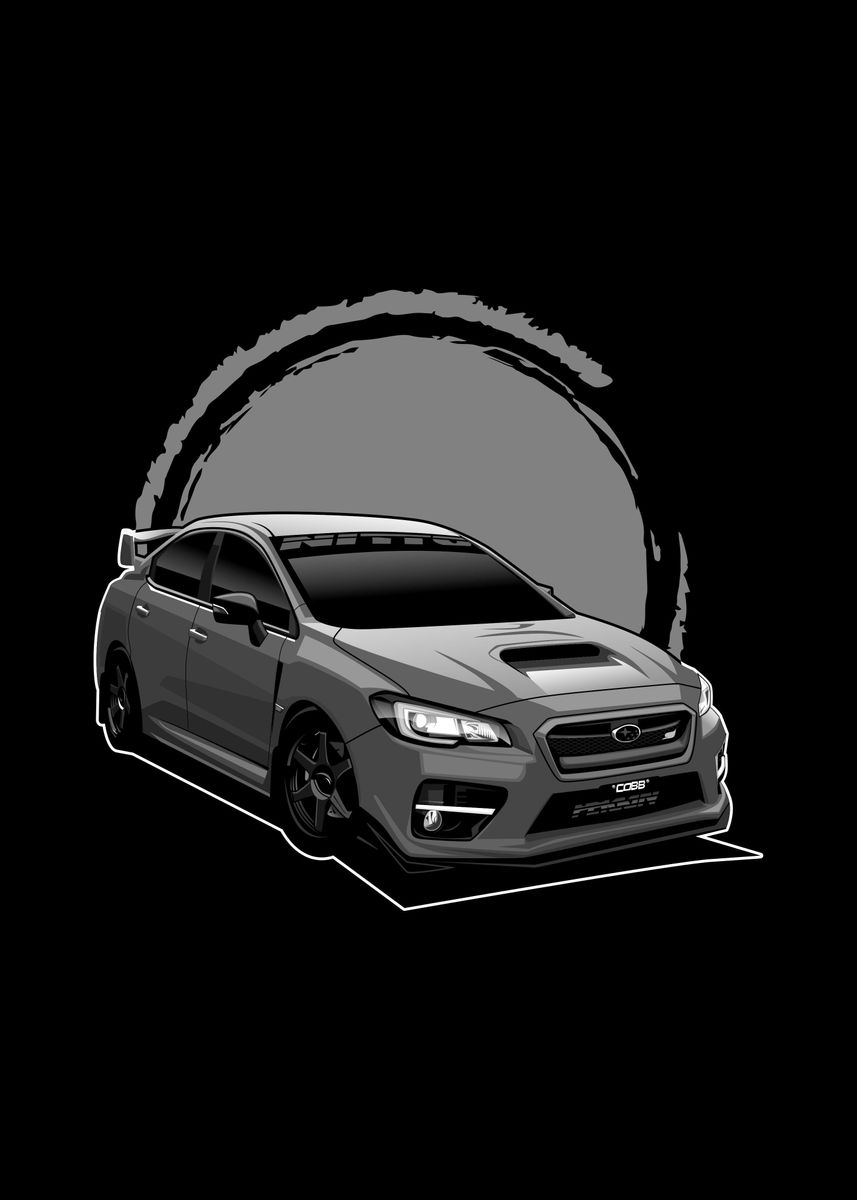 'Subaru Wrx' Poster, picture, metal print, paint by Dedew Doublede ...