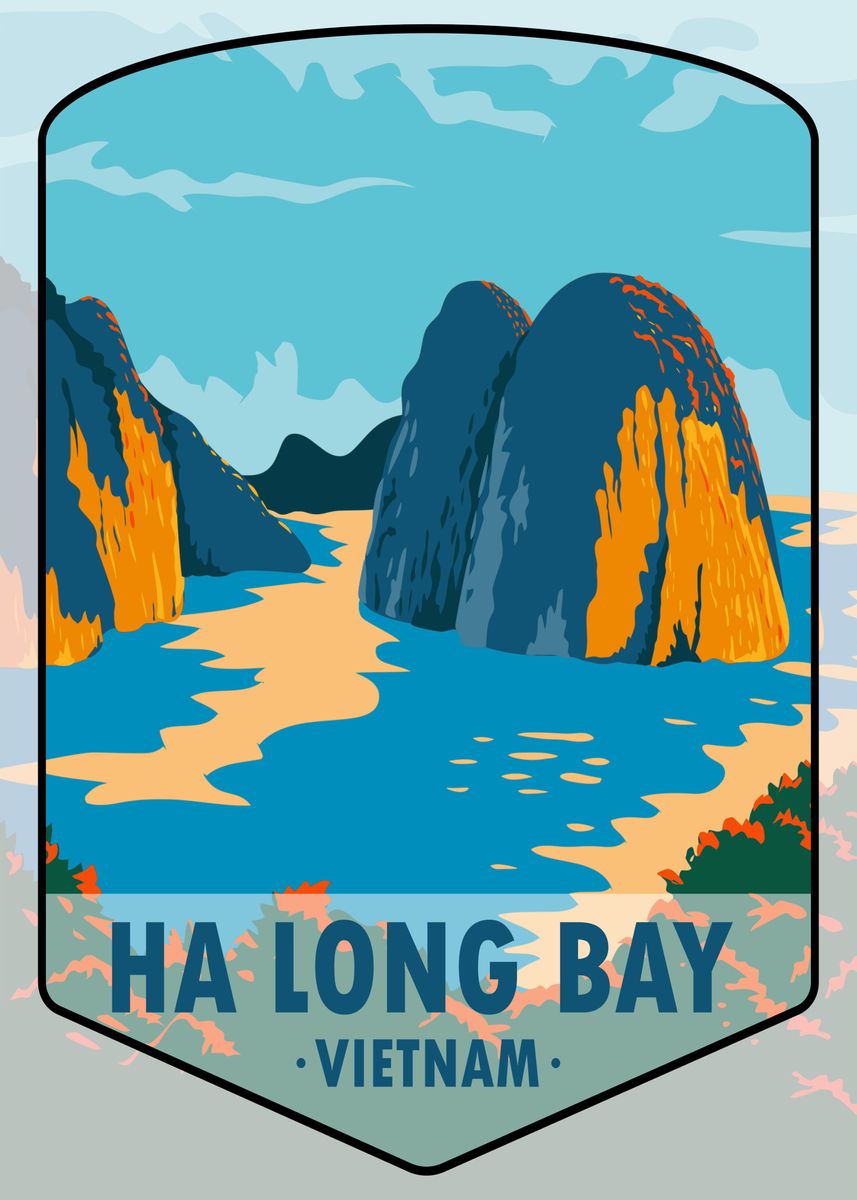 'Ha Long Bay Vietnam' Poster, picture, metal print, paint by Artistic ...