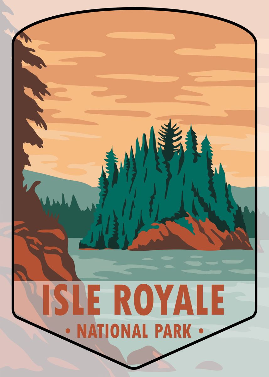 'Isle Royale National Park' Poster, picture, metal print, paint by ...