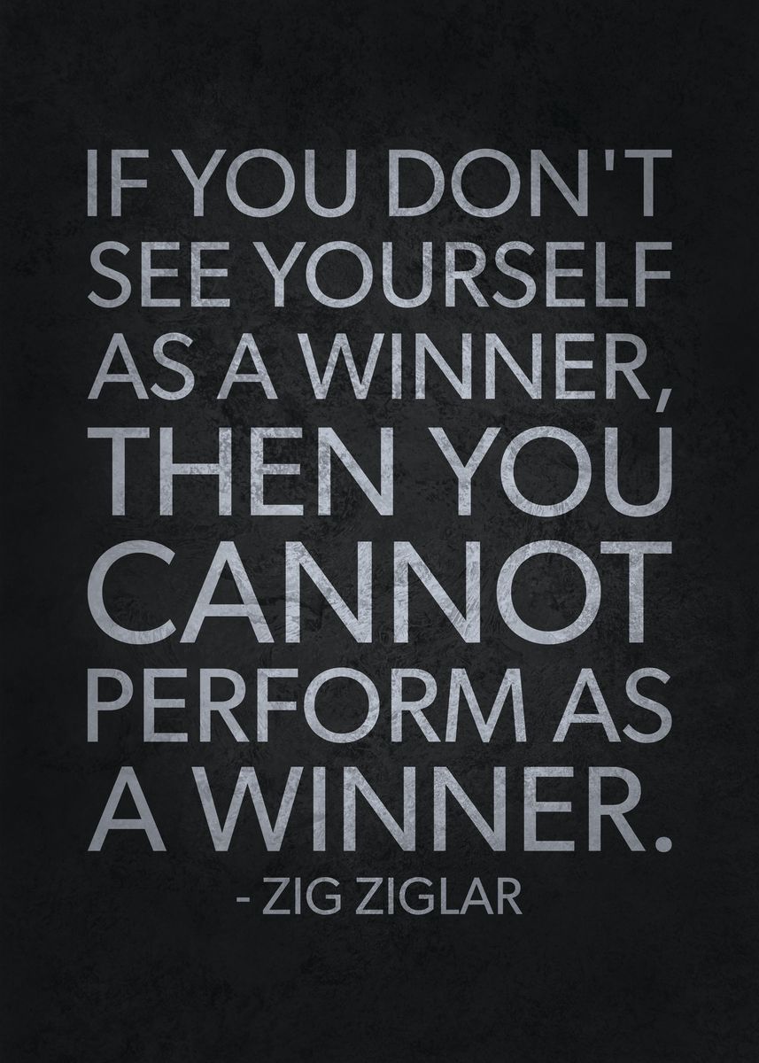 'See Yourself As A Winner' Poster, picture, metal print, paint by CHAN ...