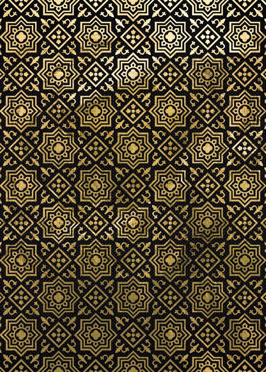 'Arabic Gold pattern' Poster, picture, metal print, paint by Moon ...