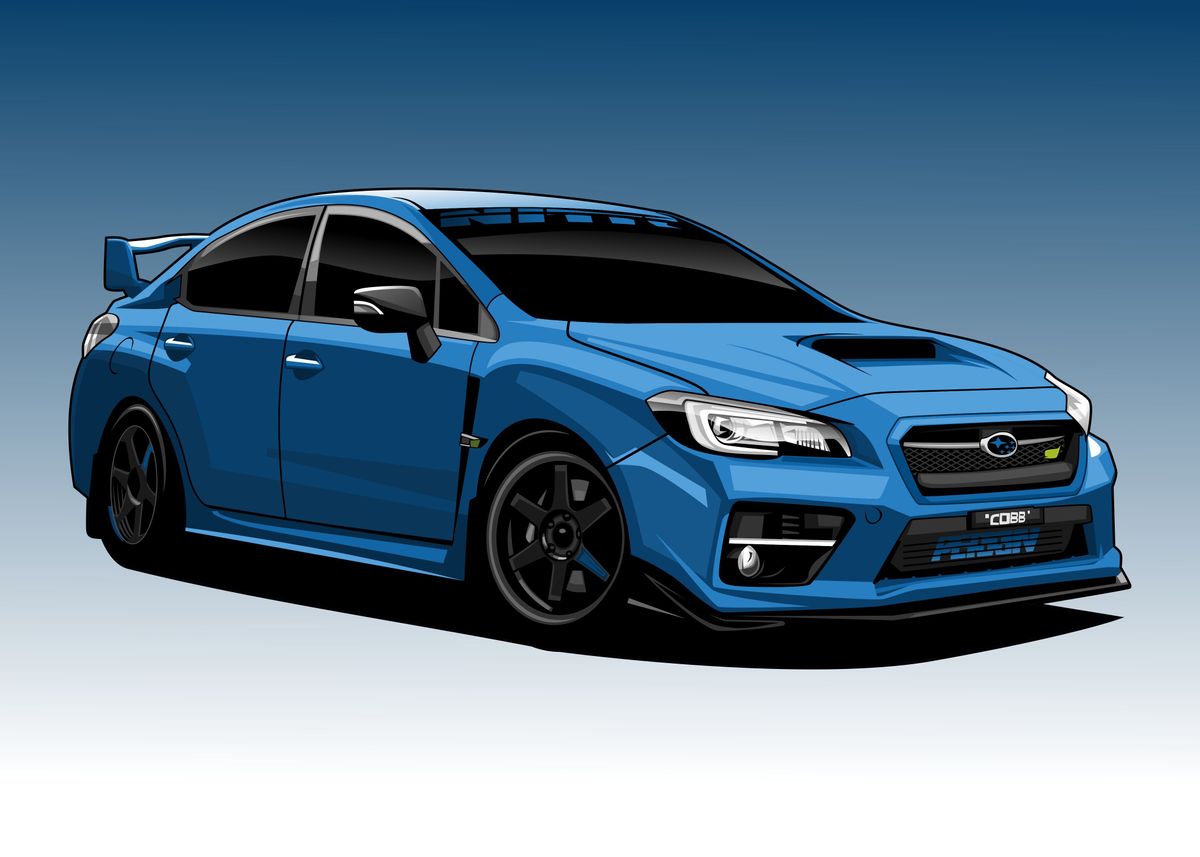 'Subaru Wrx' Poster by Dedew Doublede | Displate
