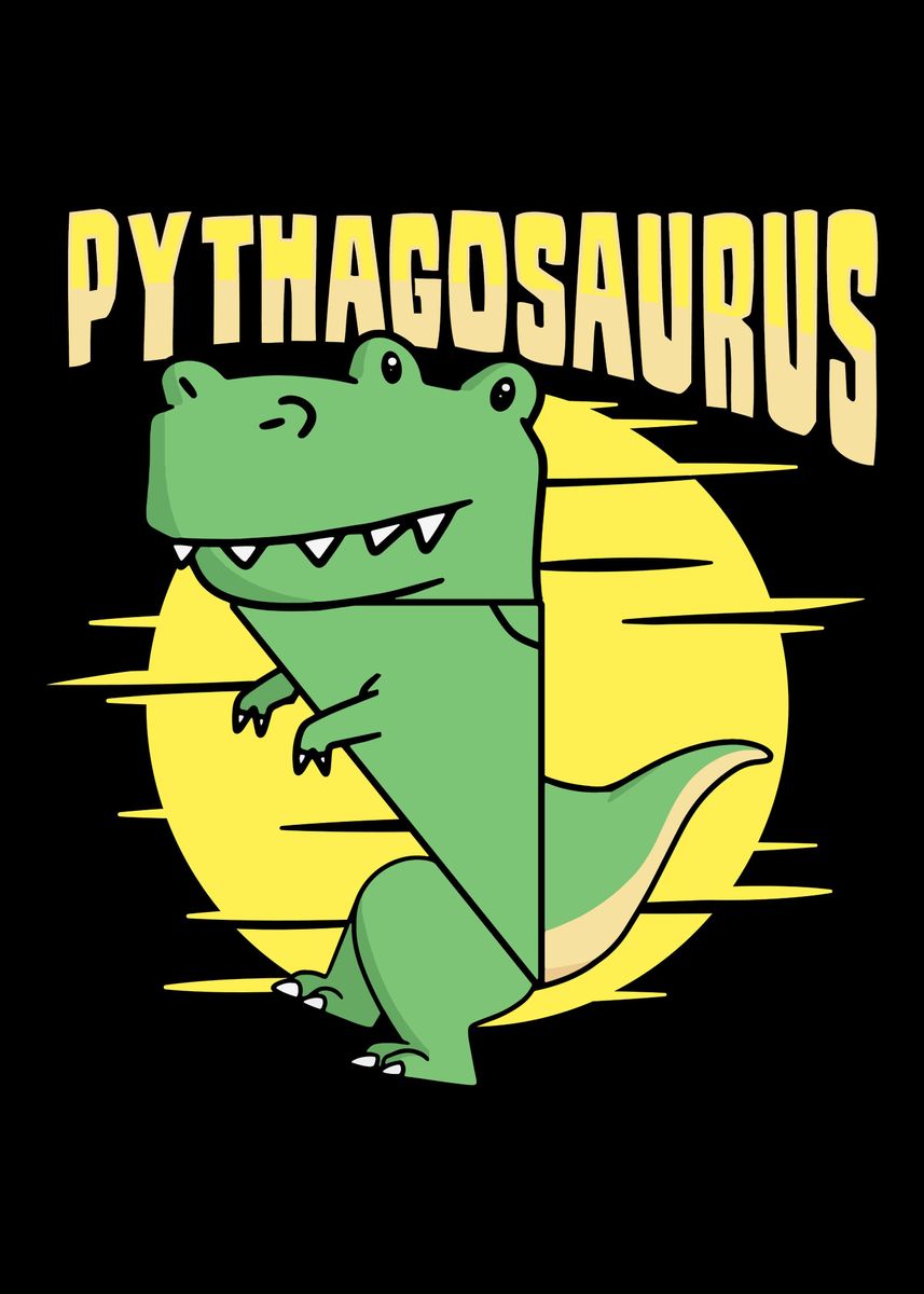 'Dinosaur Math' Poster, picture, metal print, paint by Michael | Displate