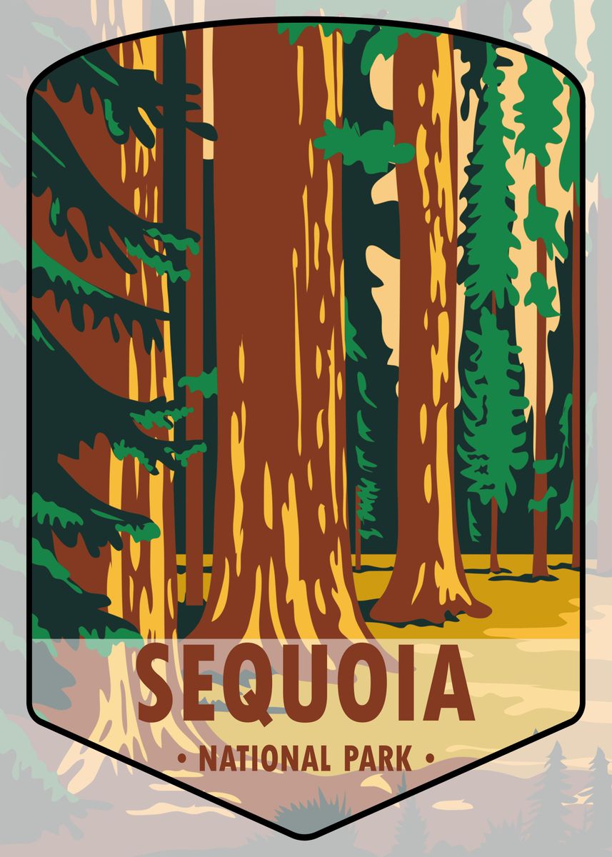 'Sequoia National Park' Poster, picture, metal print, paint by Artistic ...