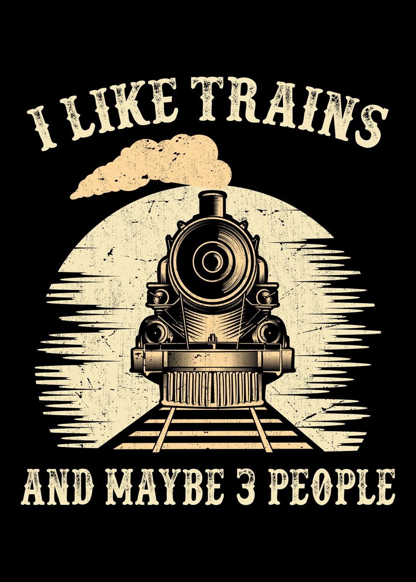 'Train Locomotive Railroad' Poster, picture, metal print, paint by ...