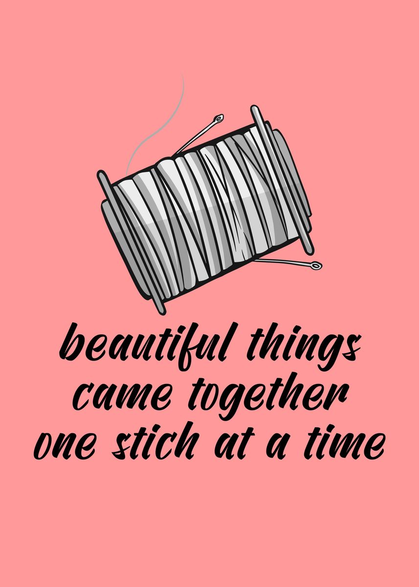 'Sewing Stitching Wall Art' Poster by Decoratier Qwerdenker | Displate