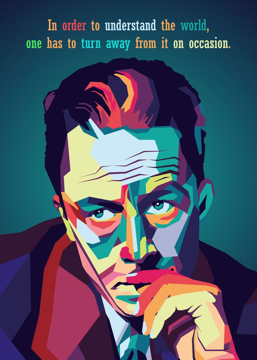 'Albert Camus ' Poster, picture, metal print, paint by NGUYEN DINH LONG ...