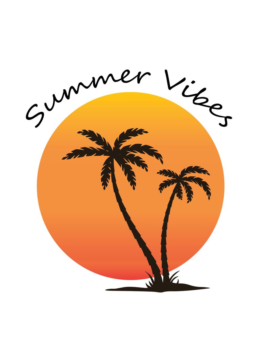 'Summer Vibes' Poster, picture, metal print, paint by DanielSaverio De ...