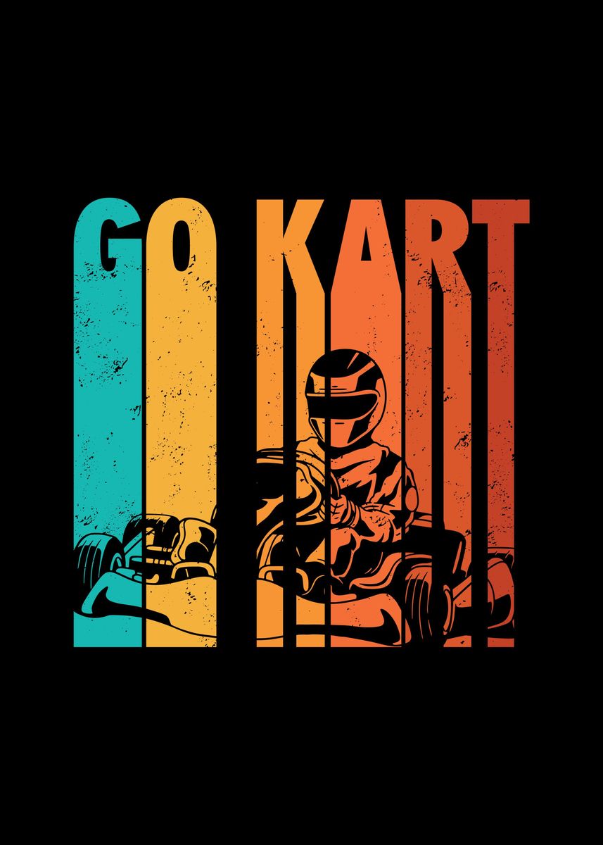 'Go Kart Racing Gokart Gift' Poster by TW Design | Displate