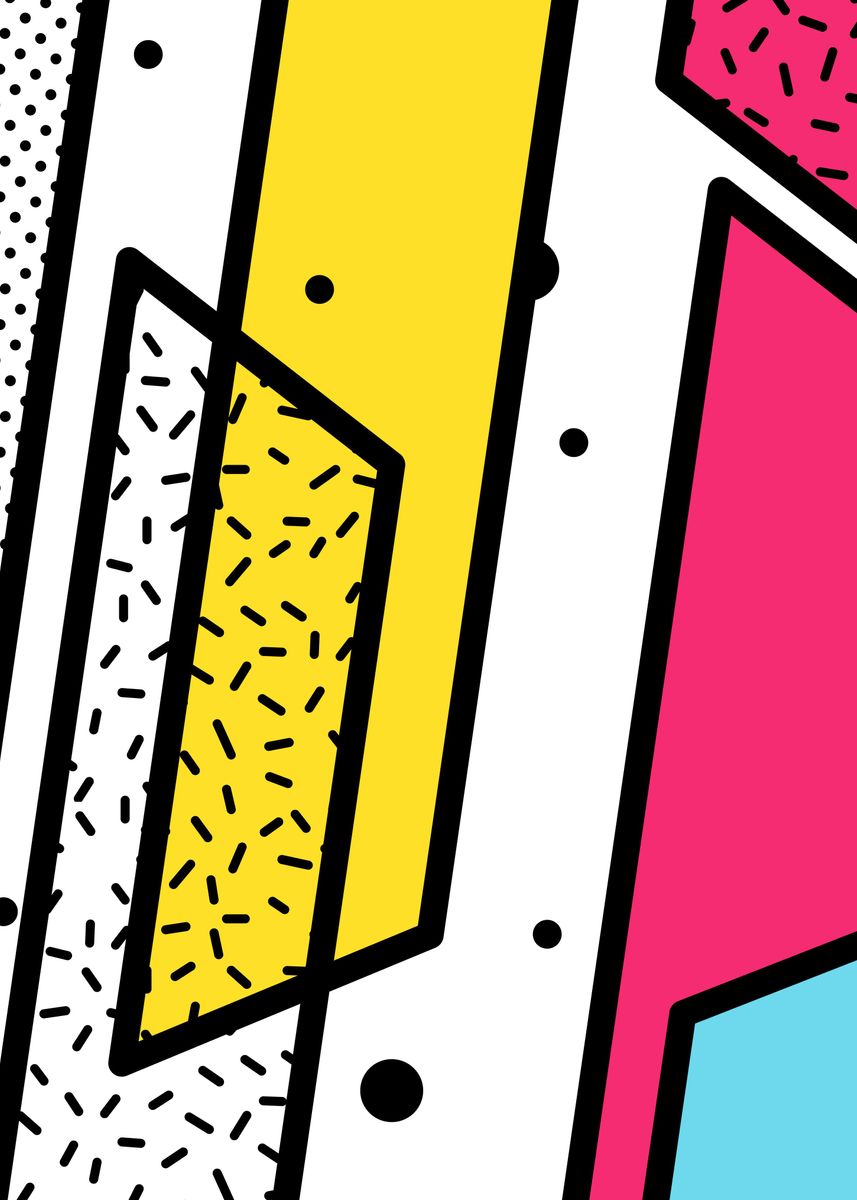 'Neo Memphis Background 17' Poster by Aloke Design | Displate