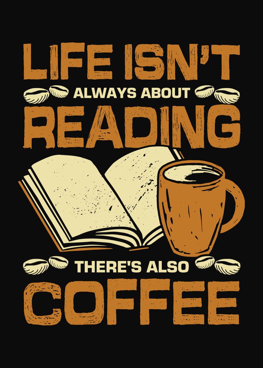 'Book Coffee Lover Design' Poster by Marcel Doll | Displate