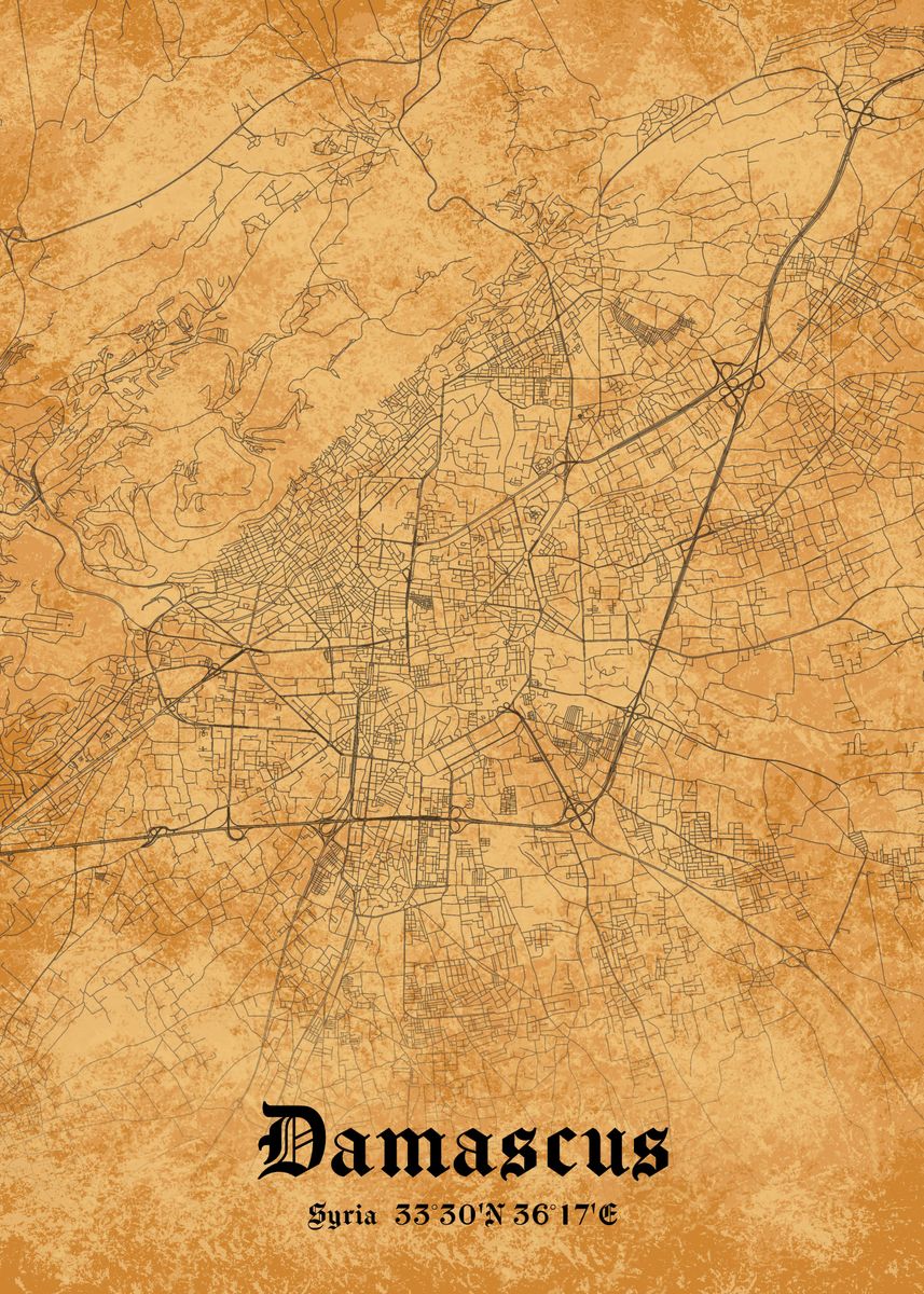 'Damascus' Poster, picture, metal print, paint by HEMERSON | Displate