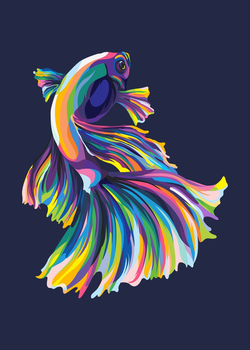 'Betta fish' Poster by ISA TERESA | Displate
