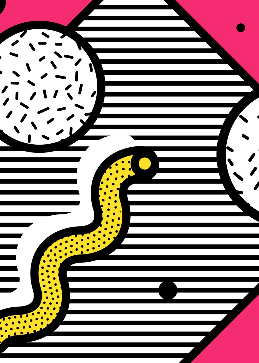 'Neo Memphis Background 06' Poster, picture, metal print, paint by ...