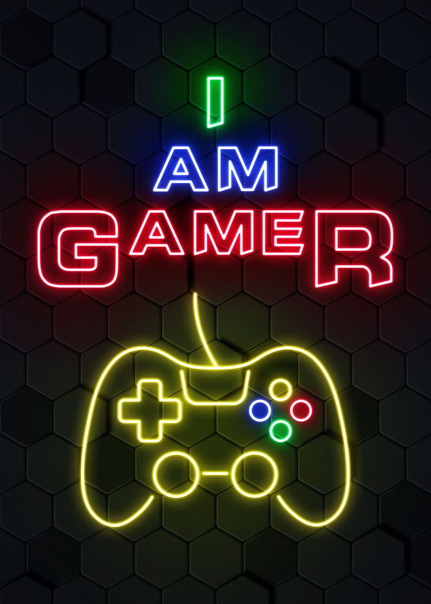 'I am gamer' Poster by Faissal Thomas | Displate