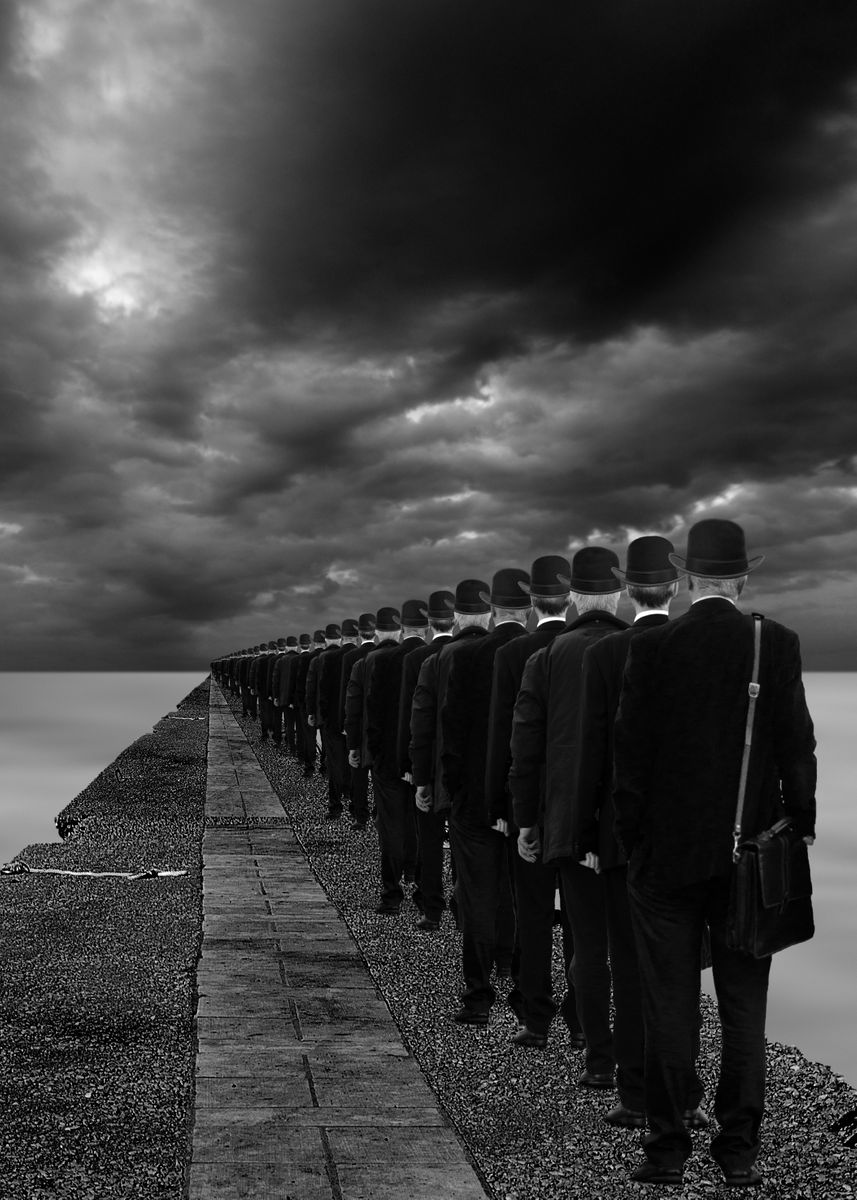 'Men in a line ' Poster by Stephen Bredenkamp | Displate