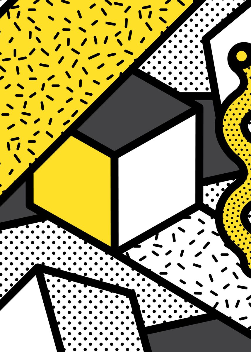 'Neo Memphis Background 19' Poster by Aloke Design | Displate