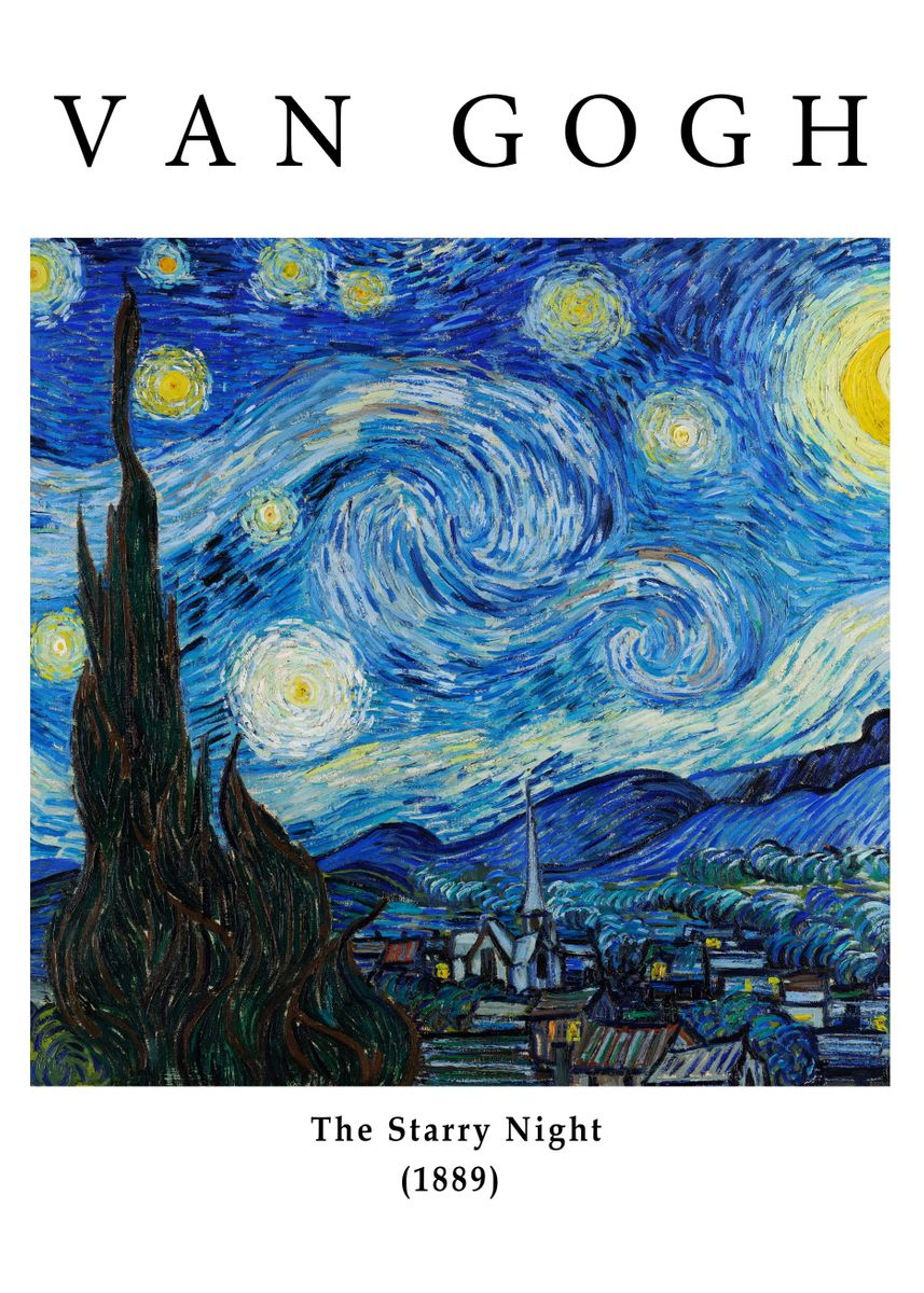 'Starry Night Van Gogh' Poster, picture, metal print, paint by Barry ...
