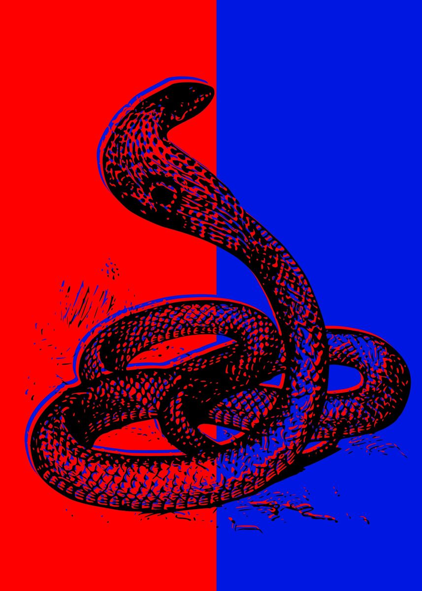 'Snake Design 3D' Poster, picture, metal print, paint by Artistic ...